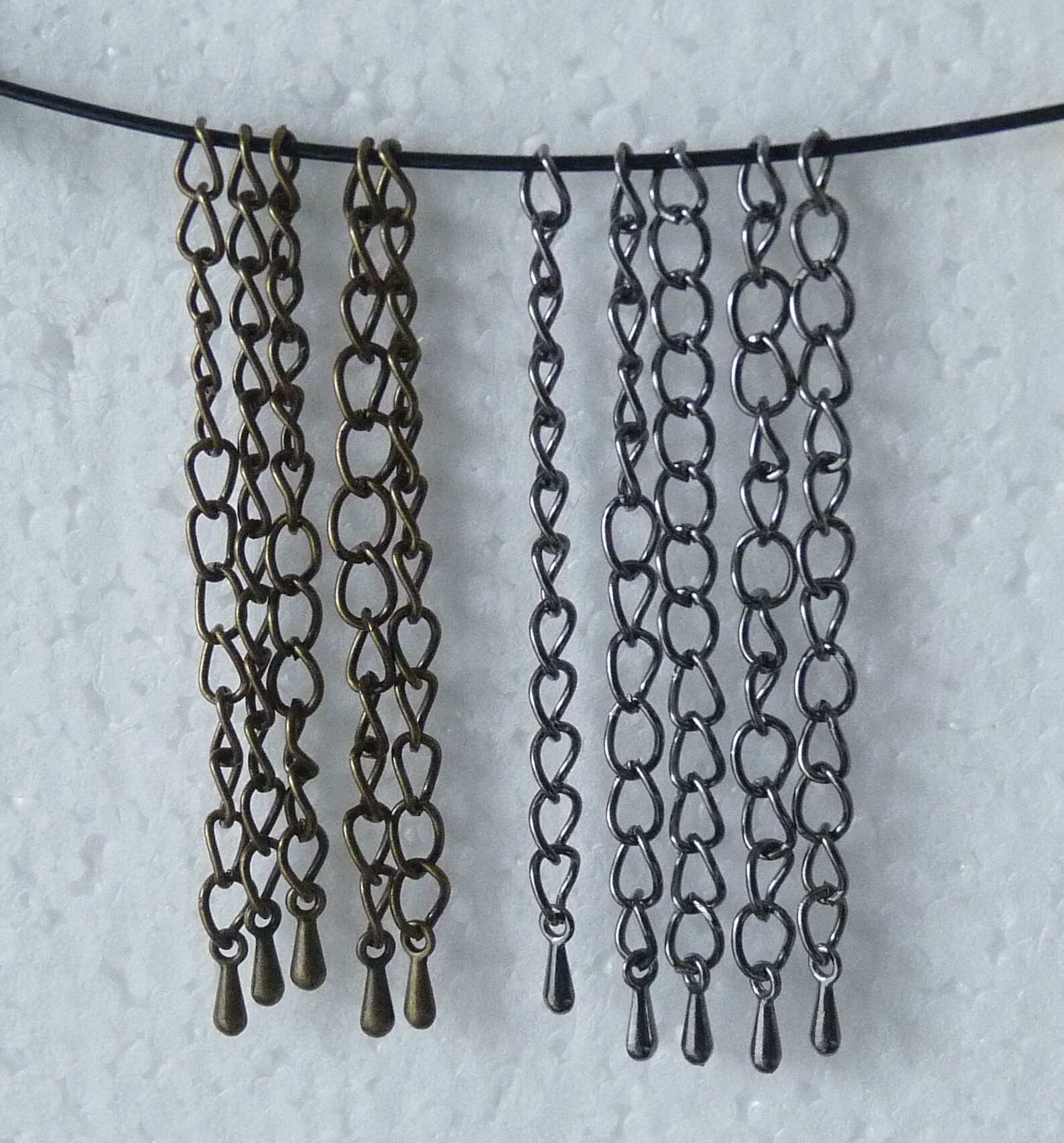 10x Extender Chain with Drop Charms 2 inch Bronze/Gun Metal | Etsy