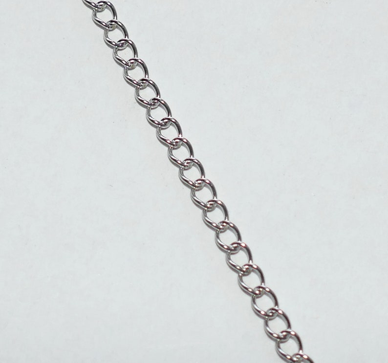 3.3 Feet Stainless Steel Curb Closed Link Chain 1M Silver - Etsy