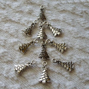 5/10x Christmas Xmas Tree Charms, Metal Charms for Bracelet/earrings ...