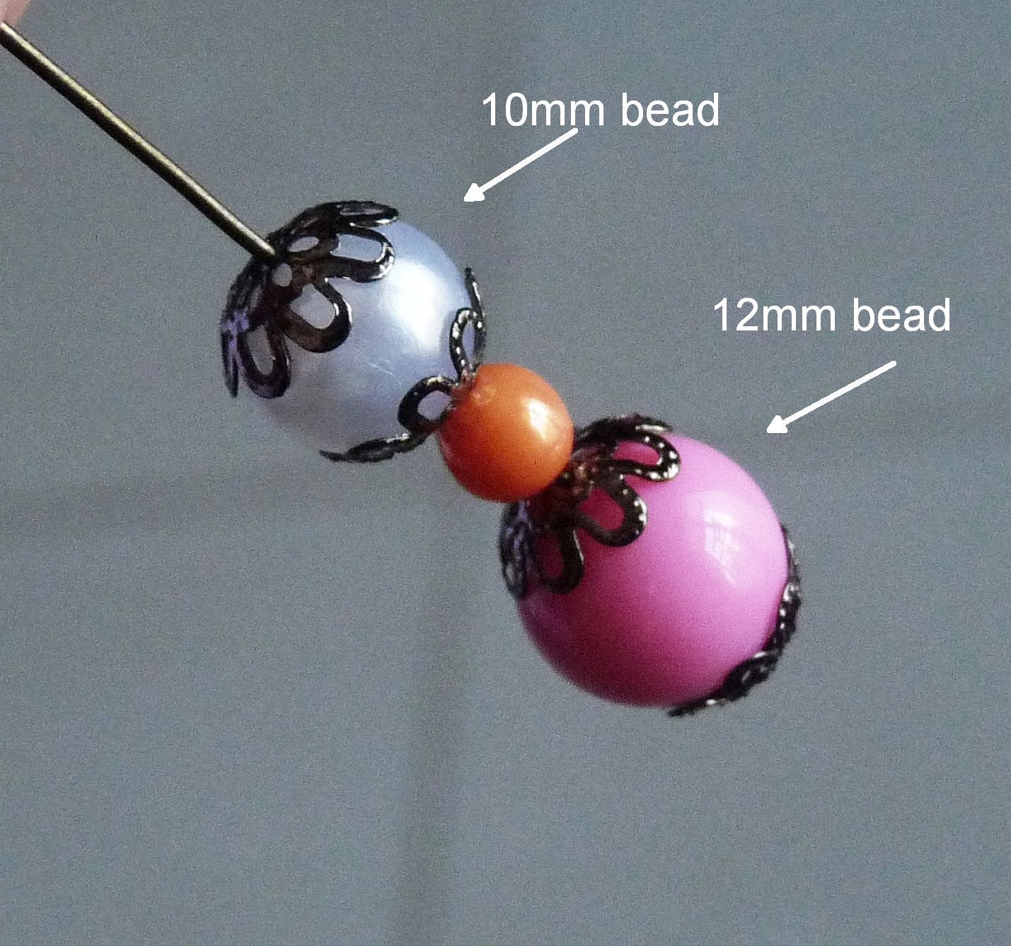 20/50x Flower 10mm Bead End Caps, Gunmetal Black Beading Supplies B314 ...