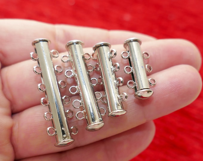 1x Multi Row, 3/4/5/6 Strand Magnetic Clasp, Bracelet/necklace Slide ...