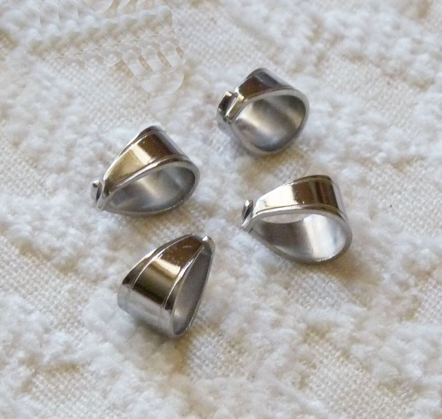 20x Strong Snap on Pendant Bails 11mm Stainless Steel Bail | Etsy