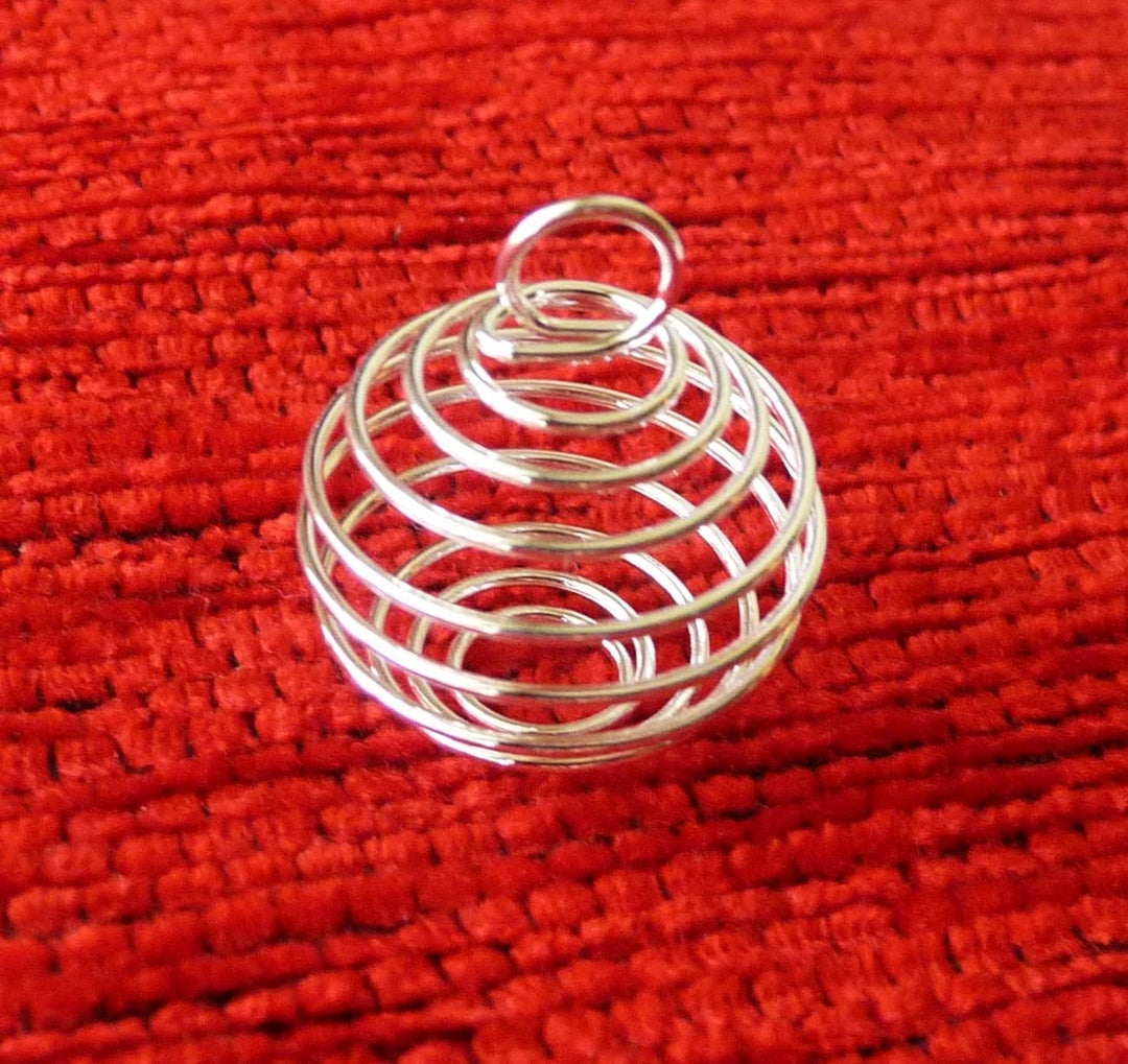 5/10x Bead Cage, Pearl Cage Pendant, 20x25mm Silver Plated Wire Bead ...