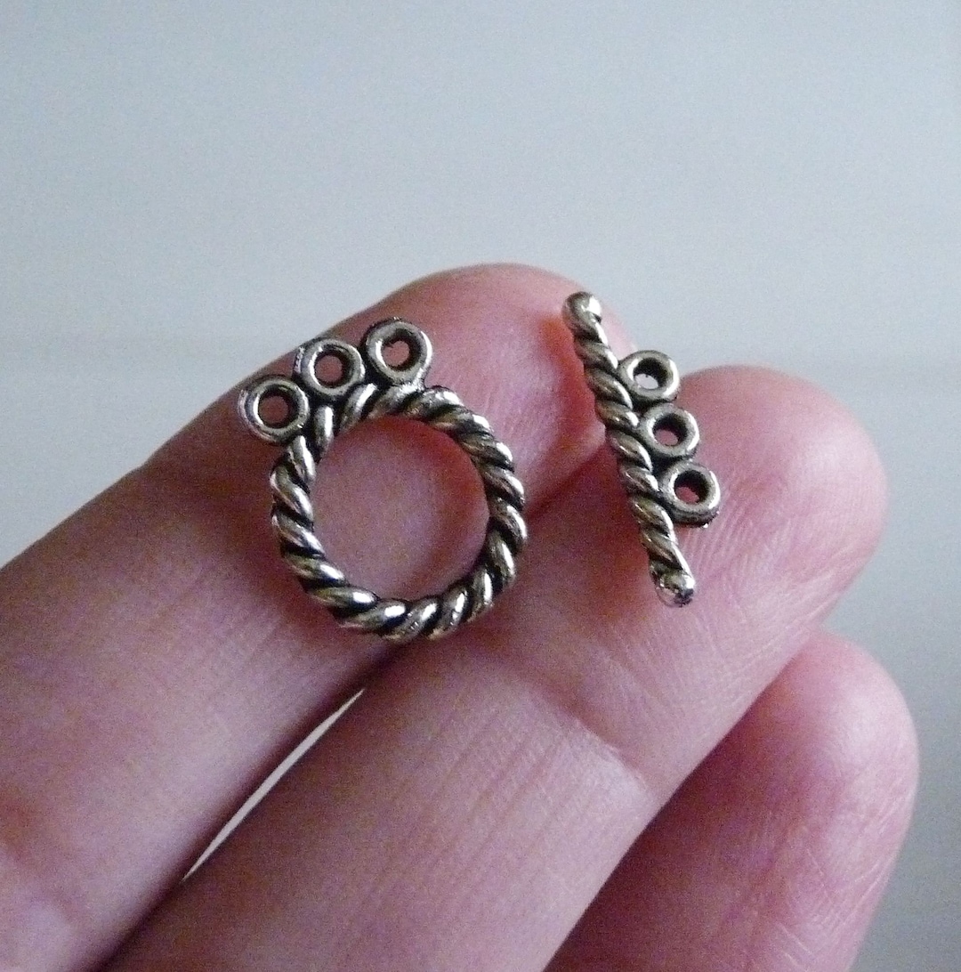5x Rope 3 Strand Toggle Clasps, 3 Row Clasp Connector, Multi Strand ...