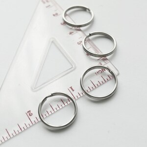 10x Double Loop 304 Stainless Steel 20mm High Quality 16 Gauge Split ...