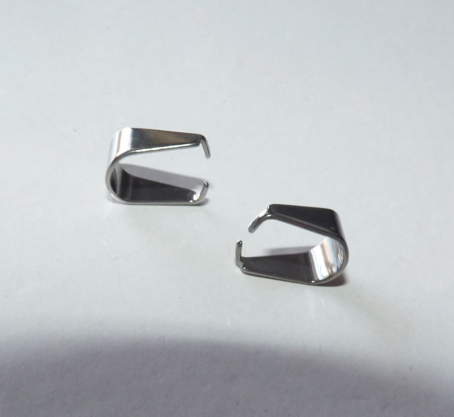 20x Stainless Steel Pinch Clip 10mm Snap on Bail Charm/Pendant | Etsy