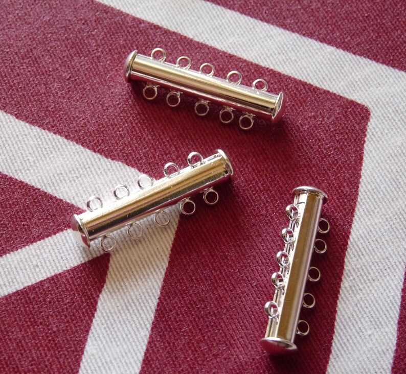 1x Multi Row 5 Strand Magnetic Clasp, Bracelet/necklace Slide Lock ...