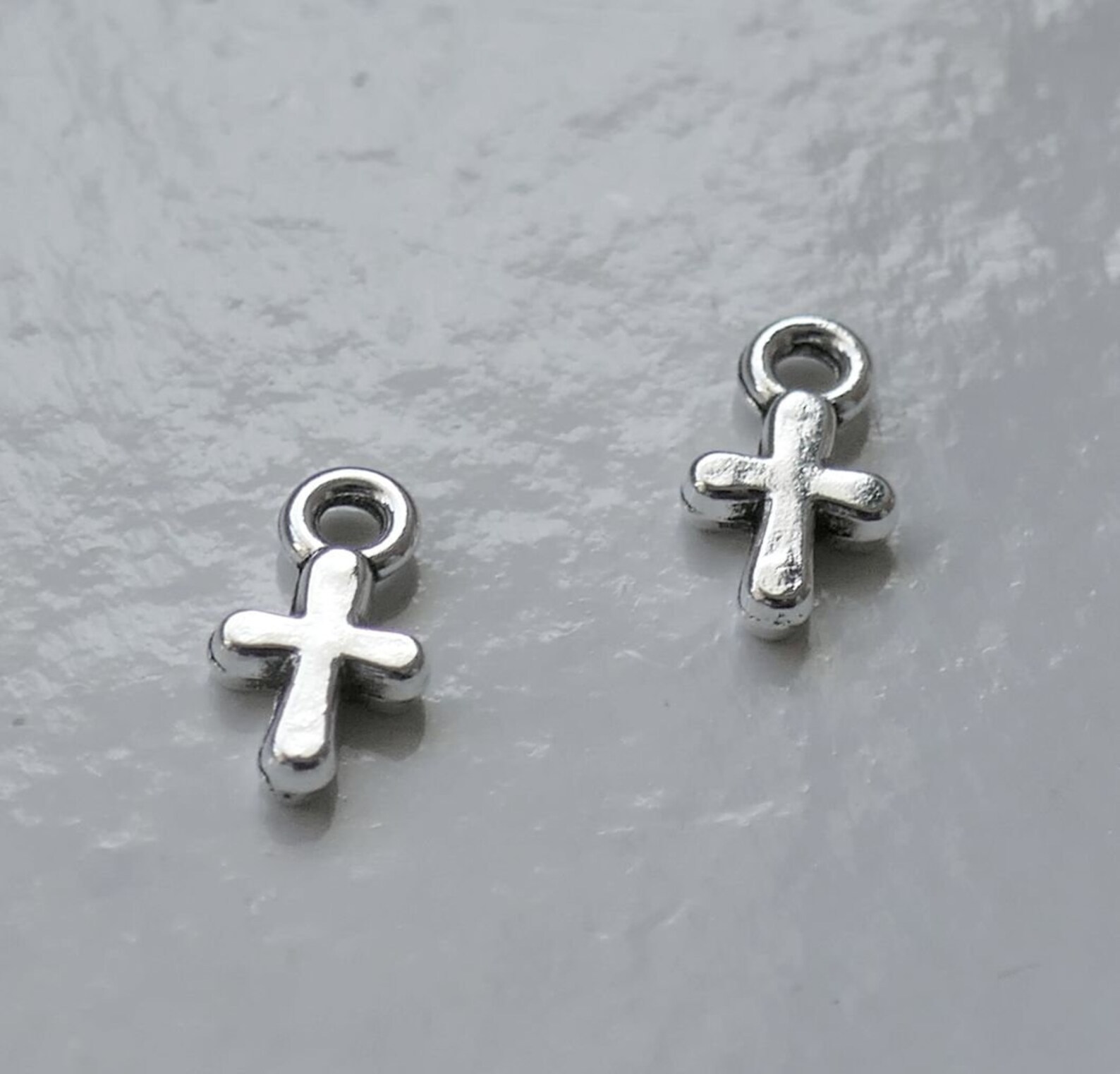 10x Tiny Cross Charm Small Charms for Bracelet Antique - Etsy