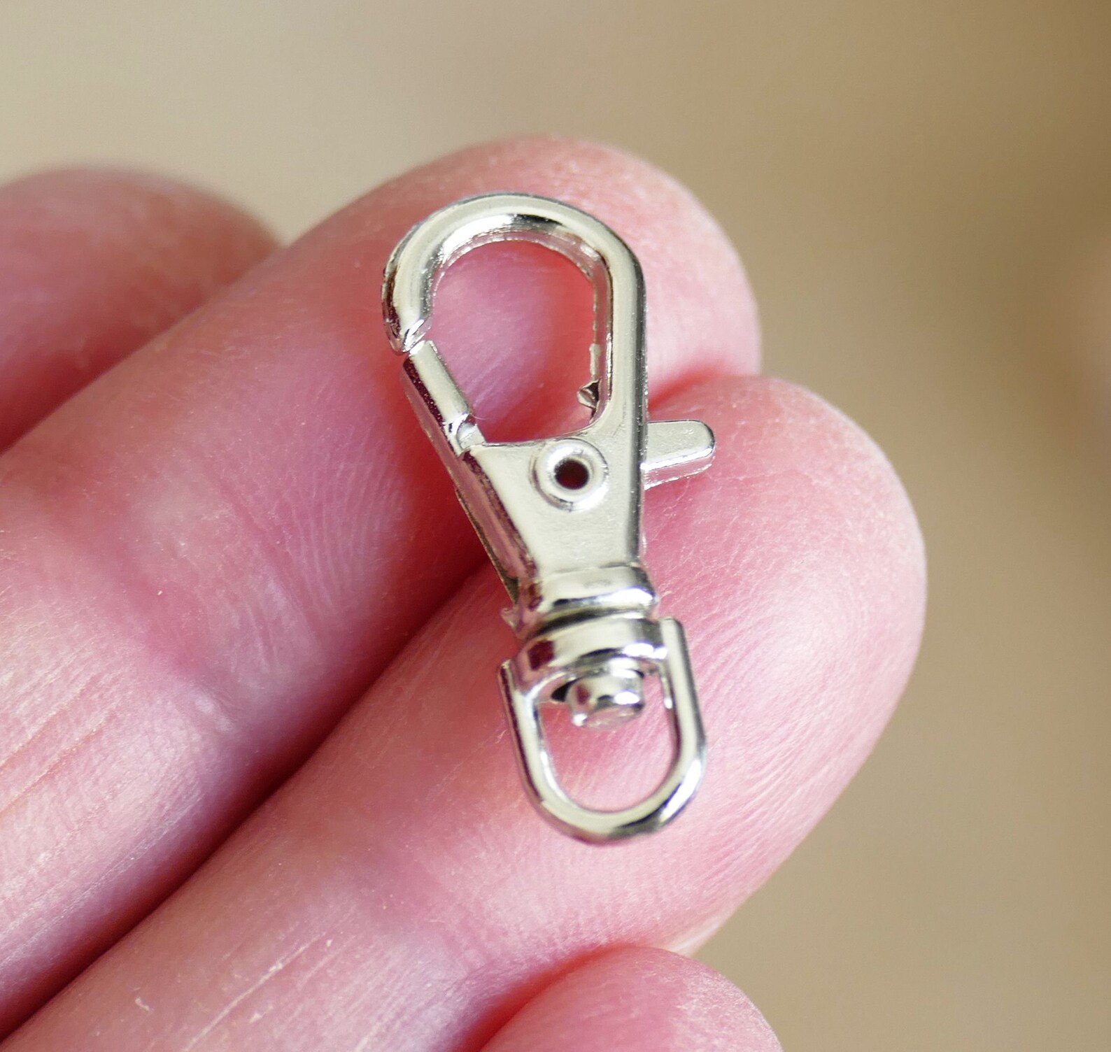 4x Swivel Lobster Claw Clasp Rotary Hook, Dull Silver Tone Lanyard/key ...