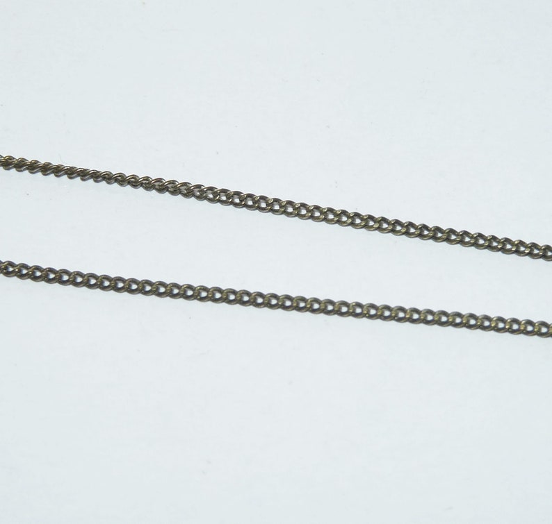 5 Yard Bronze Chain, Antique Brass Curb Chain, 1.5mm Link Chain, Closed ...