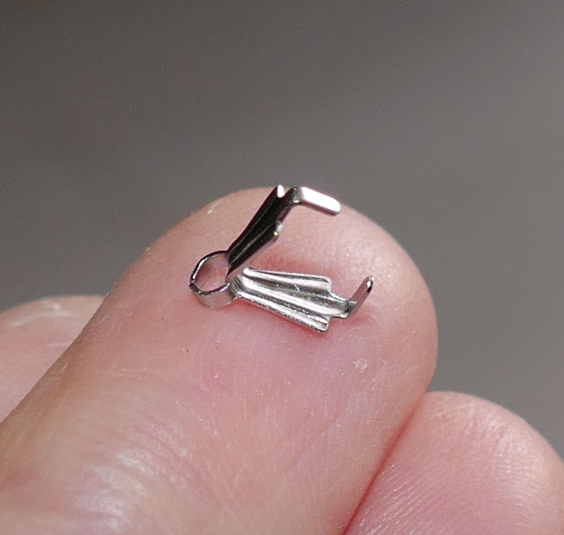 20x Stainless Steel Pinch Clip Bail Earring Connectors 8mm X - Etsy