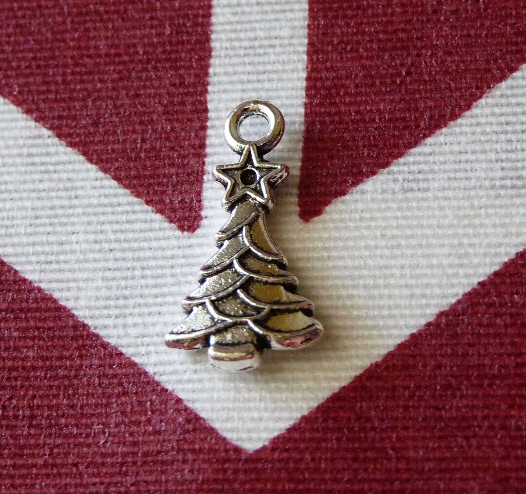 5/10x Christmas Xmas Tree Charms, Metal Charms for Bracelet/earrings ...