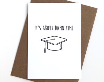 Sarcastic grad card | Etsy