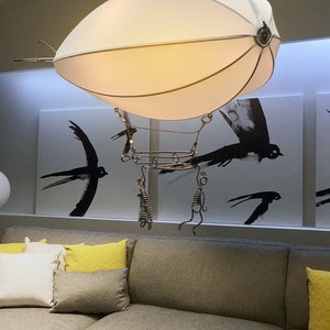 Zeppelin Lamp Shade, Pendant Light or Decor. Hardwired or US/EU Plug In ...