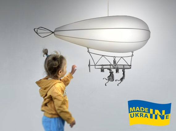Small Zeppelin lamp shade pendant light or decor. Hardwired - Etsy España