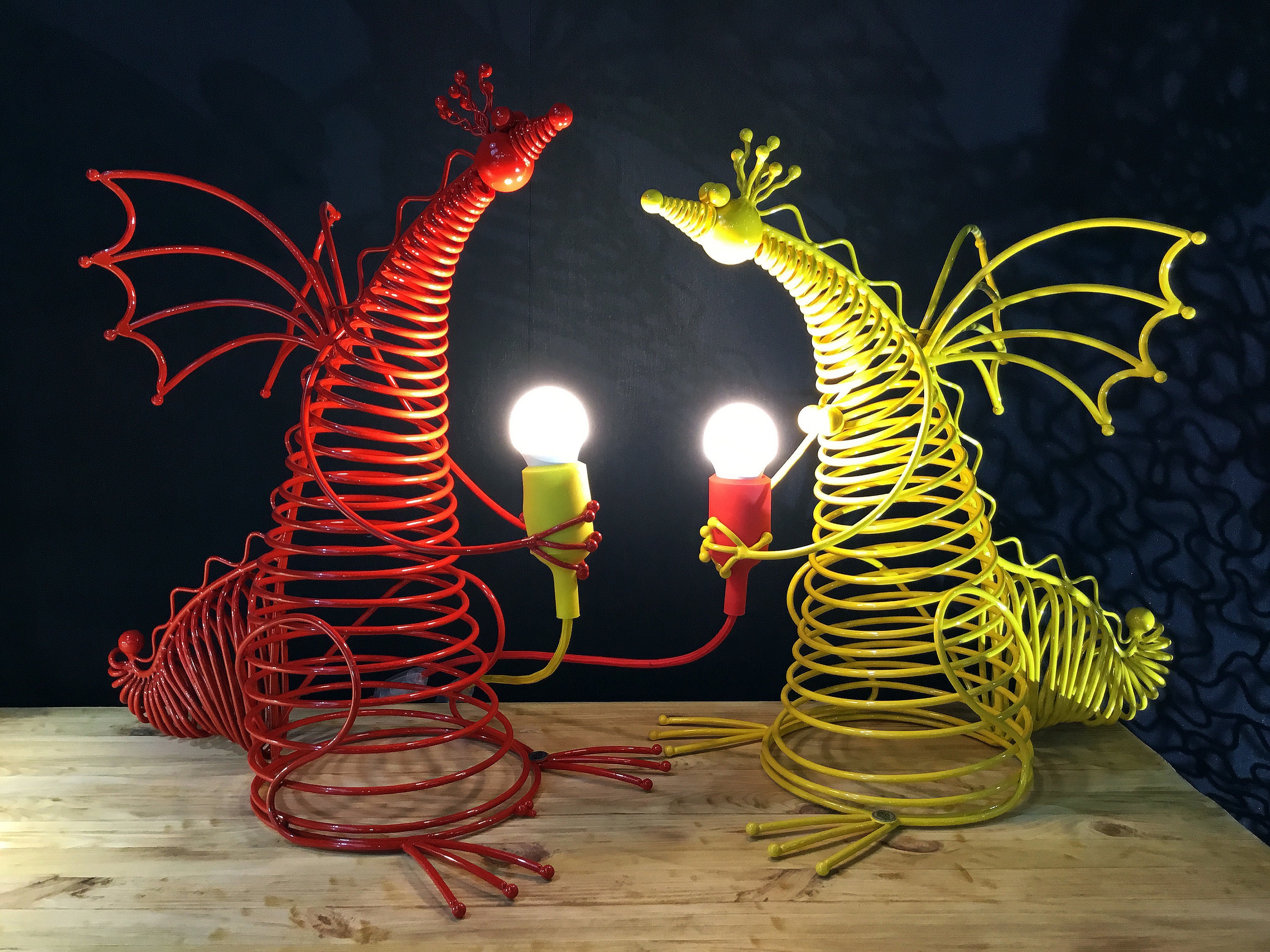 Dragon Lamp Light Sculpture Composition Bedside Table - Etsy