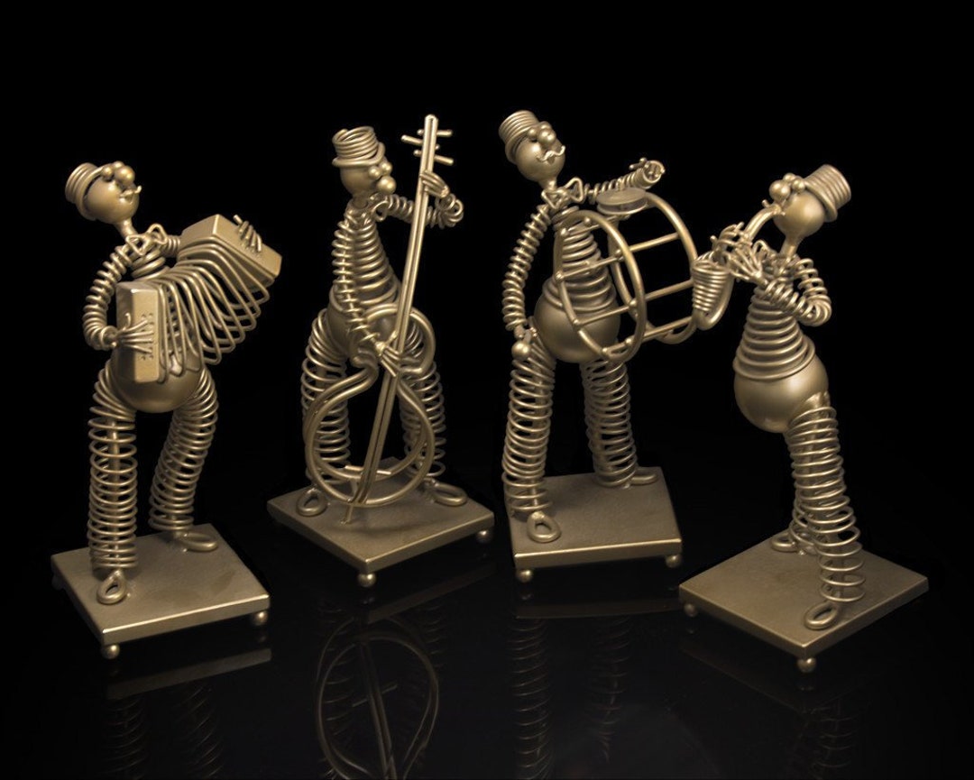 Jazz Band, Orchestra Figurines Figures Orchestra Music Band Musician ...