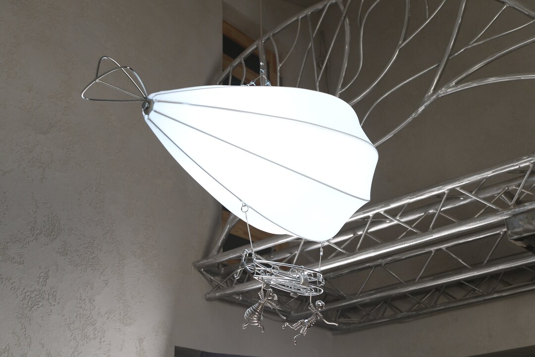 Light Zeppelin Pendant Ceiling Lamp, Collapsible Light Flying Vehicle ...