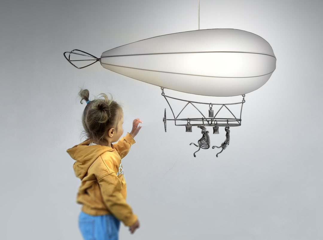 Small Zeppelin lamp shade pendant light or decor. Hardwired - Etsy España
