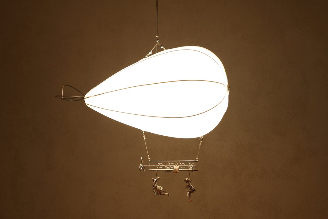 Zeppelin Lamp Shade: Steampunk Nursery Pendant Light - Etsy