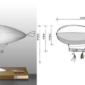 Zeppelin Lamp Shade, Pendant Light or Decor. Hardwired or US/EU Plug In ...