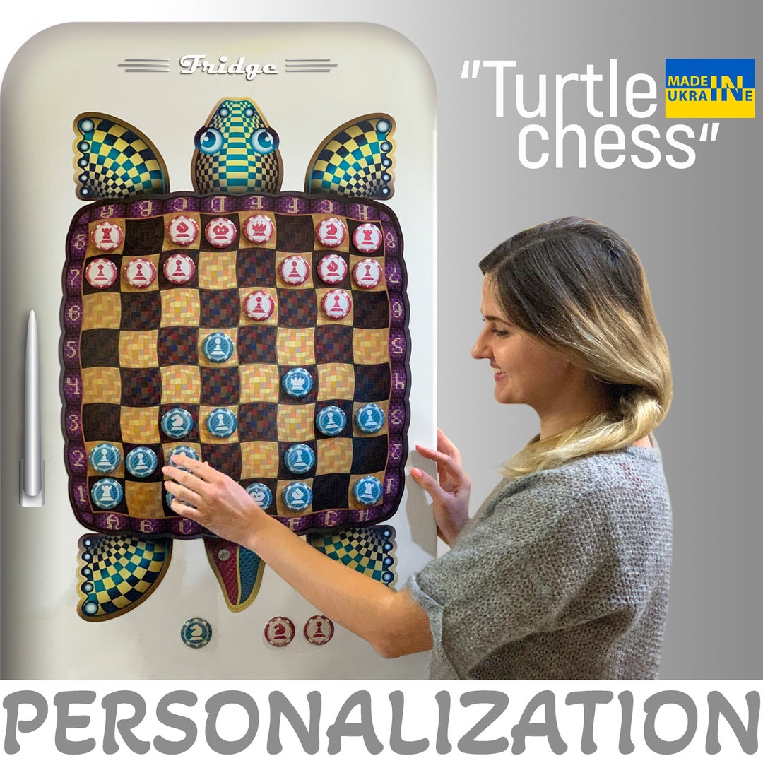 Turtle Magnetic Chess Set for Fridge Personalized Gift Sea - Etsy