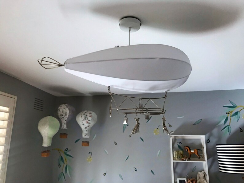 Small Zeppelin lamp shade pendant light or decor. Hardwired - Etsy España