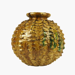 MID-SEASON SALE Moroccan Ochre Glazed Tamegroute Ceramics, Abstract Sea ...