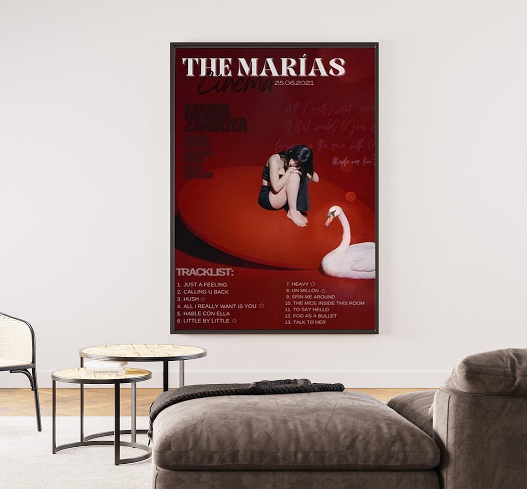 The Marias Cinema Tracklist Poster, Home Decor, Poster Decor Home, Gift ...