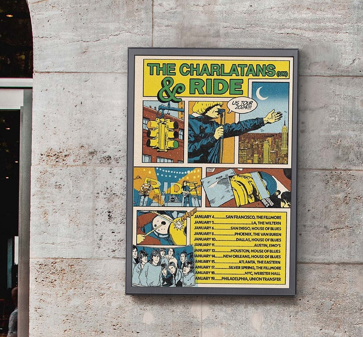 The Charlatans & Ride US Tour 2024 Poster, Gift Poster sold by ...