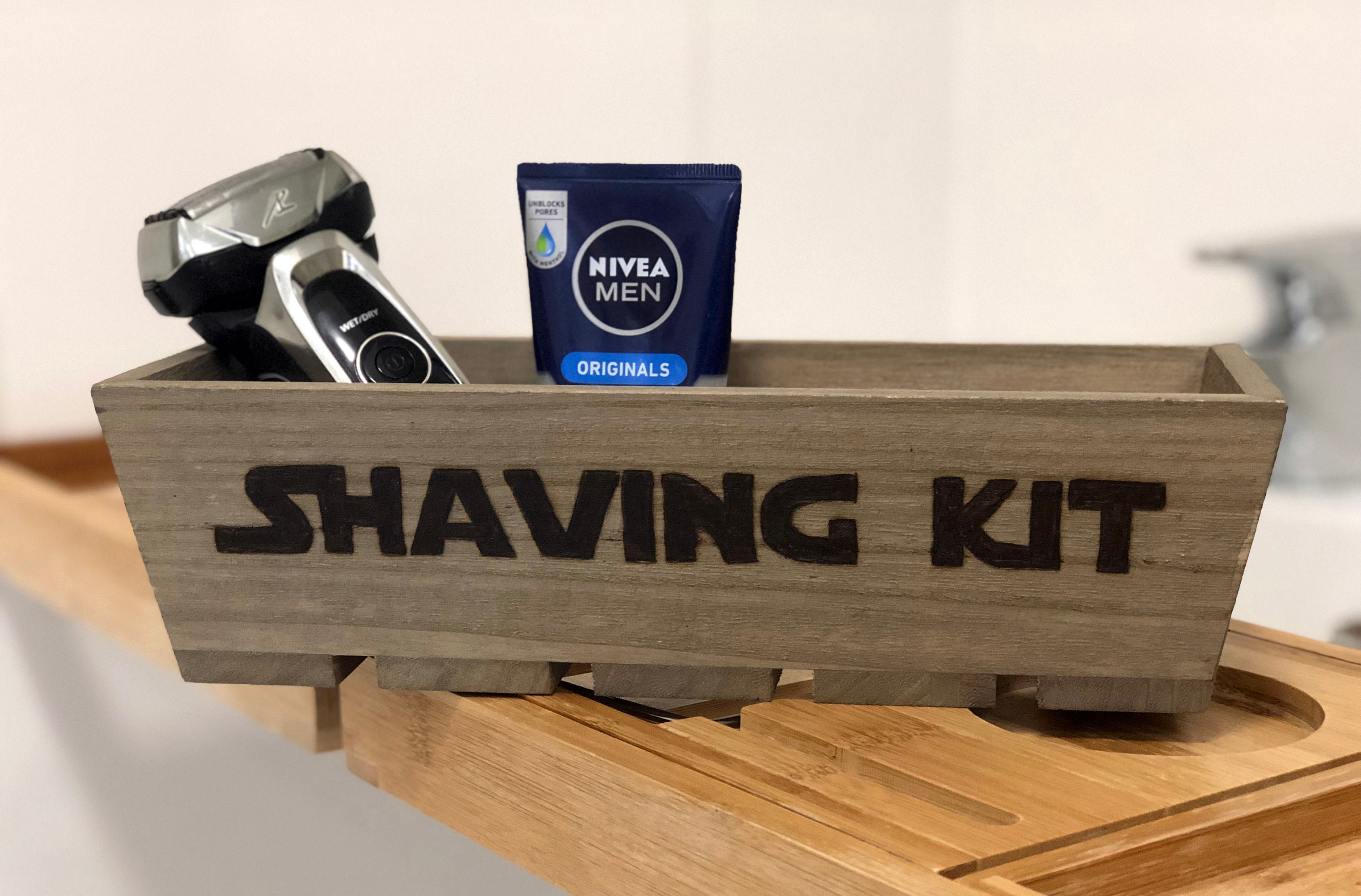 Shaving Kit Wooden Box - Etsy UK