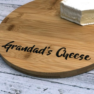 Personalised Wooden Cheese Board Circular - Etsy