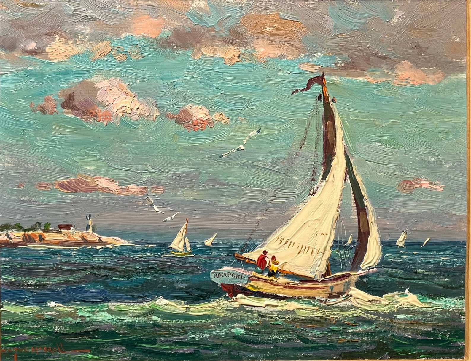 Marine Scene by Wayne Morrell, Rockport Artist Depicting "the Rockport ...