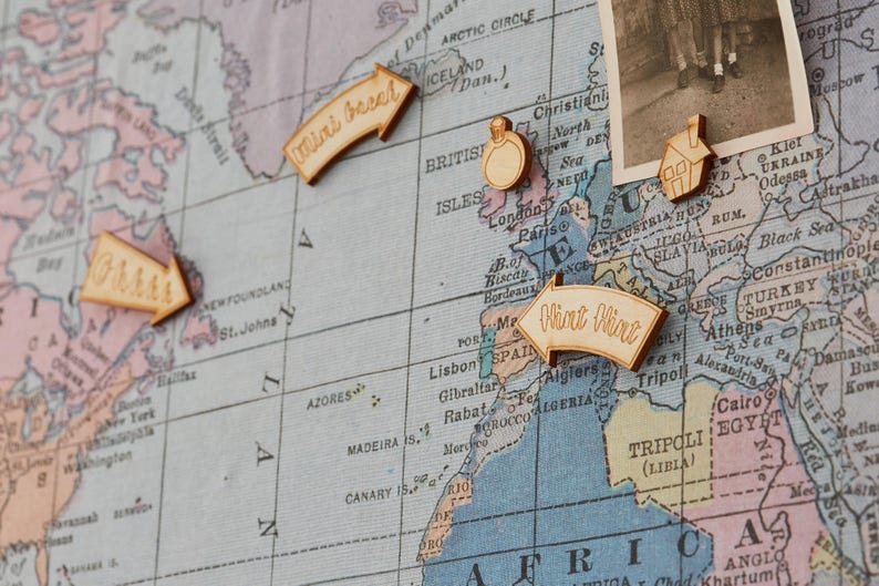 Personalised world travel map | Etsy