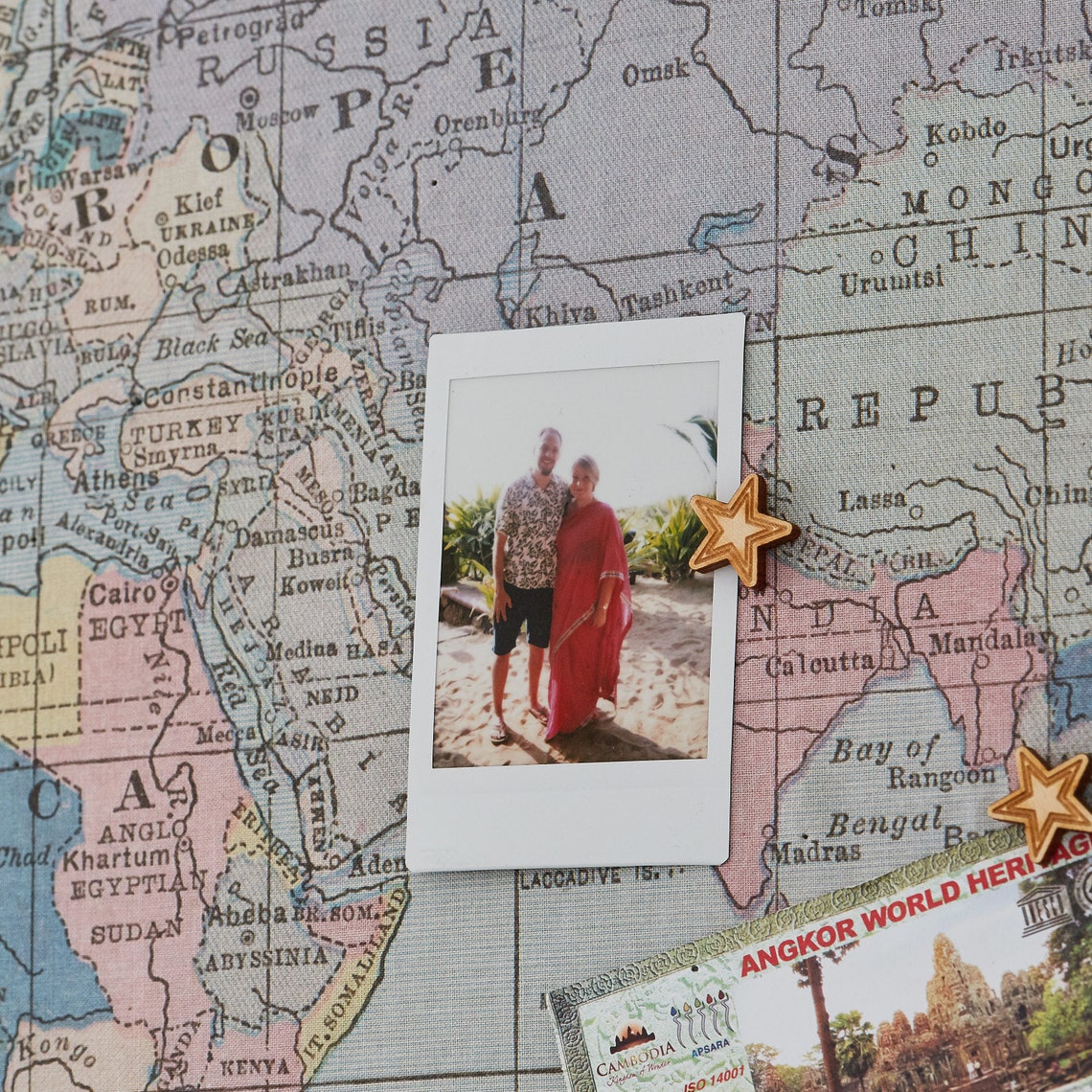 Plain Vintage World Travel Map - Etsy UK
