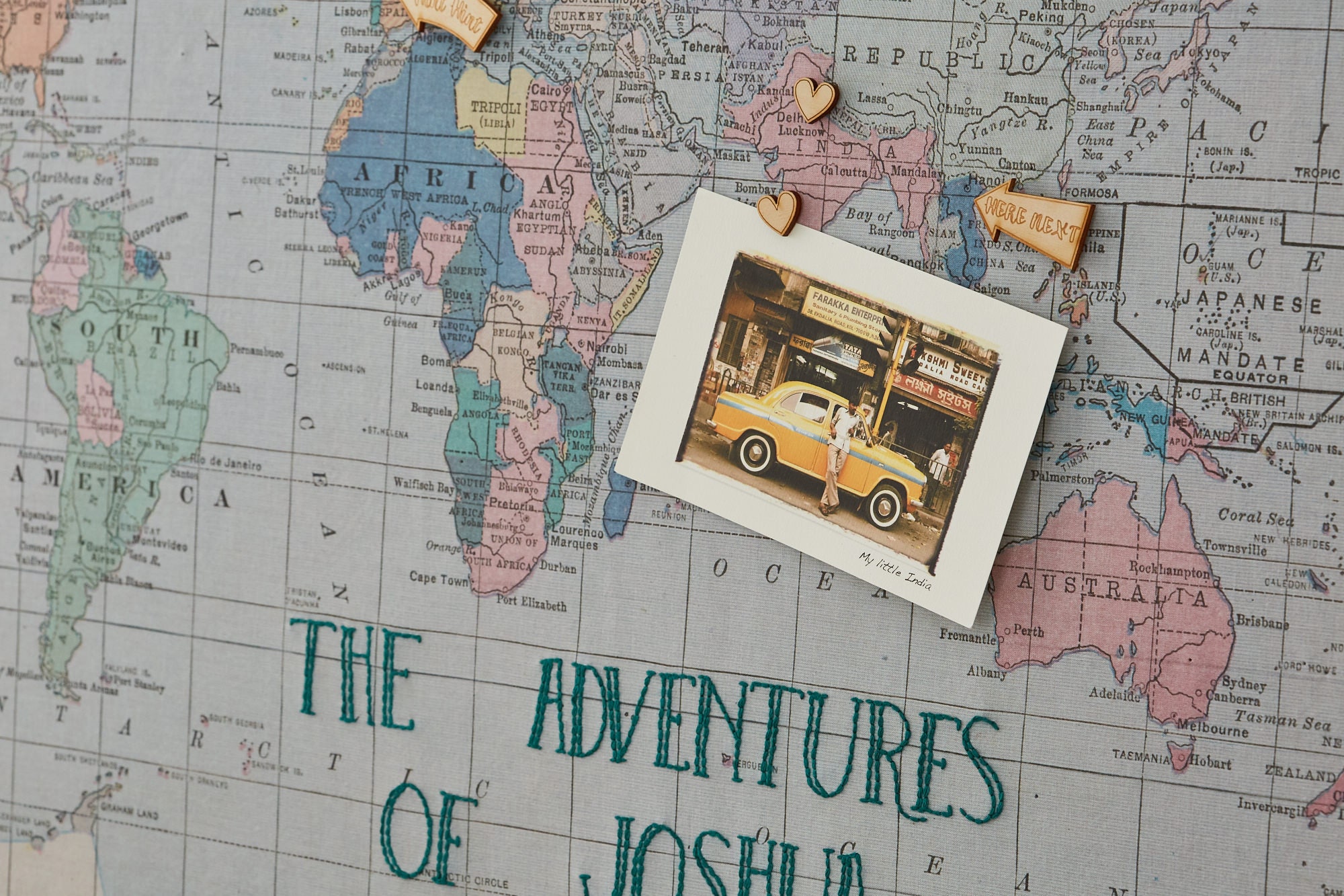 Personalised world travel map | Etsy