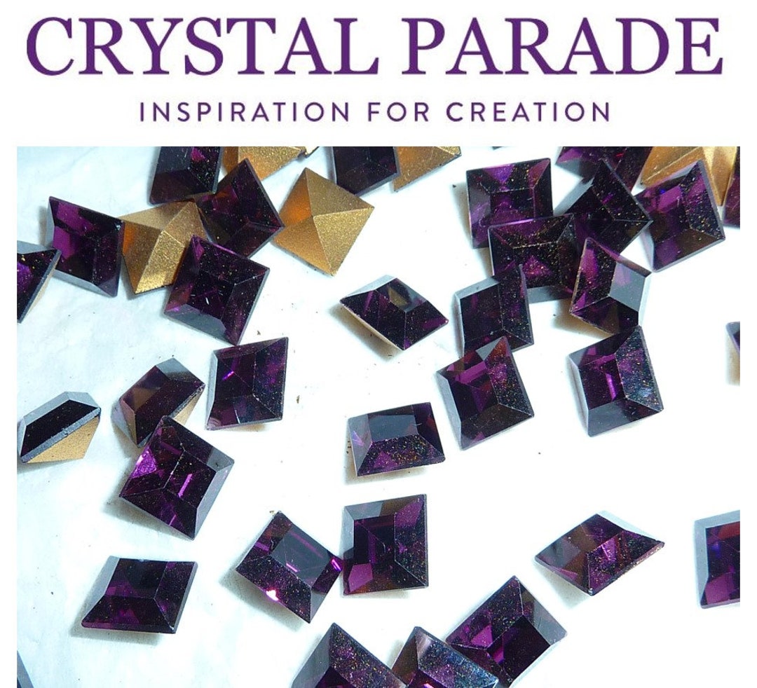 Preciosa Vintage Pointy Square Crystals. Amethyst. 4 & 8mm. - Etsy