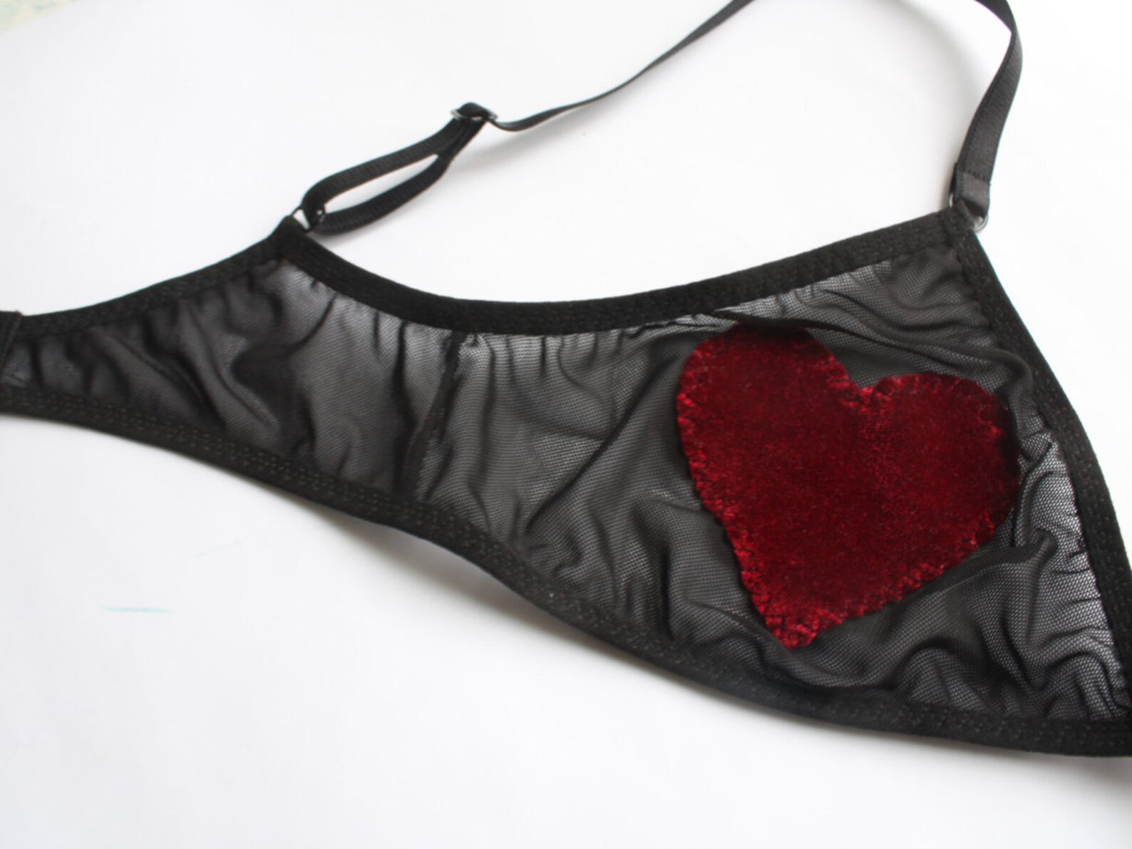 Red Heart Lingerie Set Valentines Lingerie See Etsy
