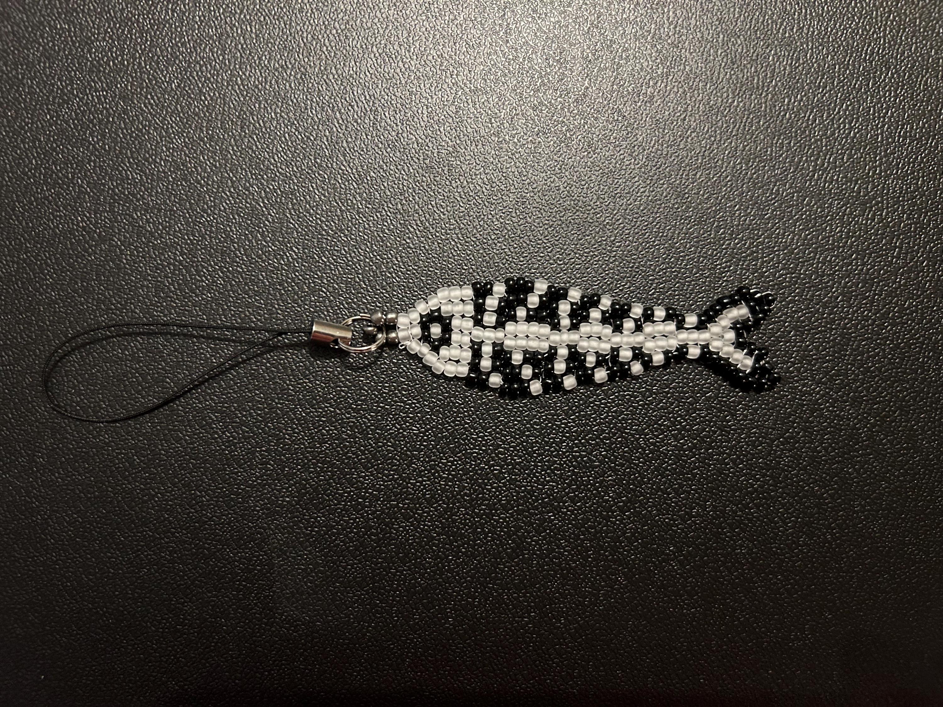 Beaded Bonefish Keychain | Glow-in-the-dark - Etsy