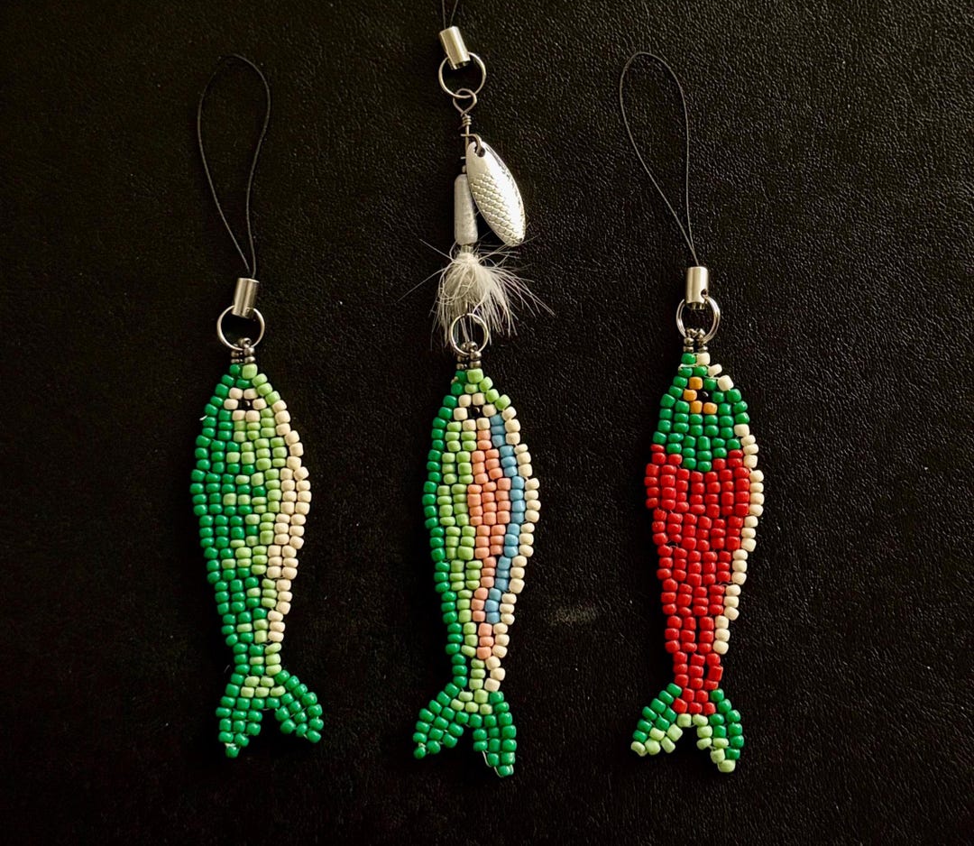 Beaded Fish Keychains | Freshwater | Fishing - Etsy