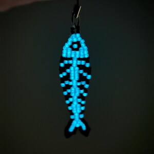 Beaded Bonefish Keychain | Glow-in-the-dark - Etsy