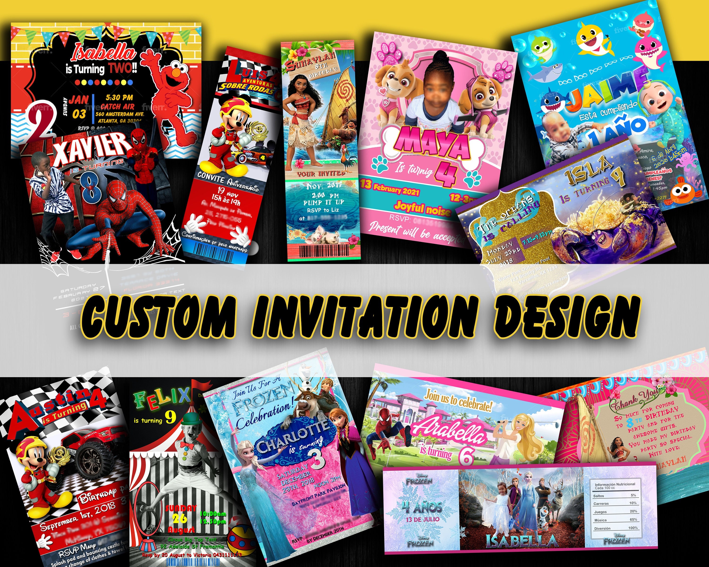 DIGITAL Custom Invitation Design From Scratch, Digital Custom ...