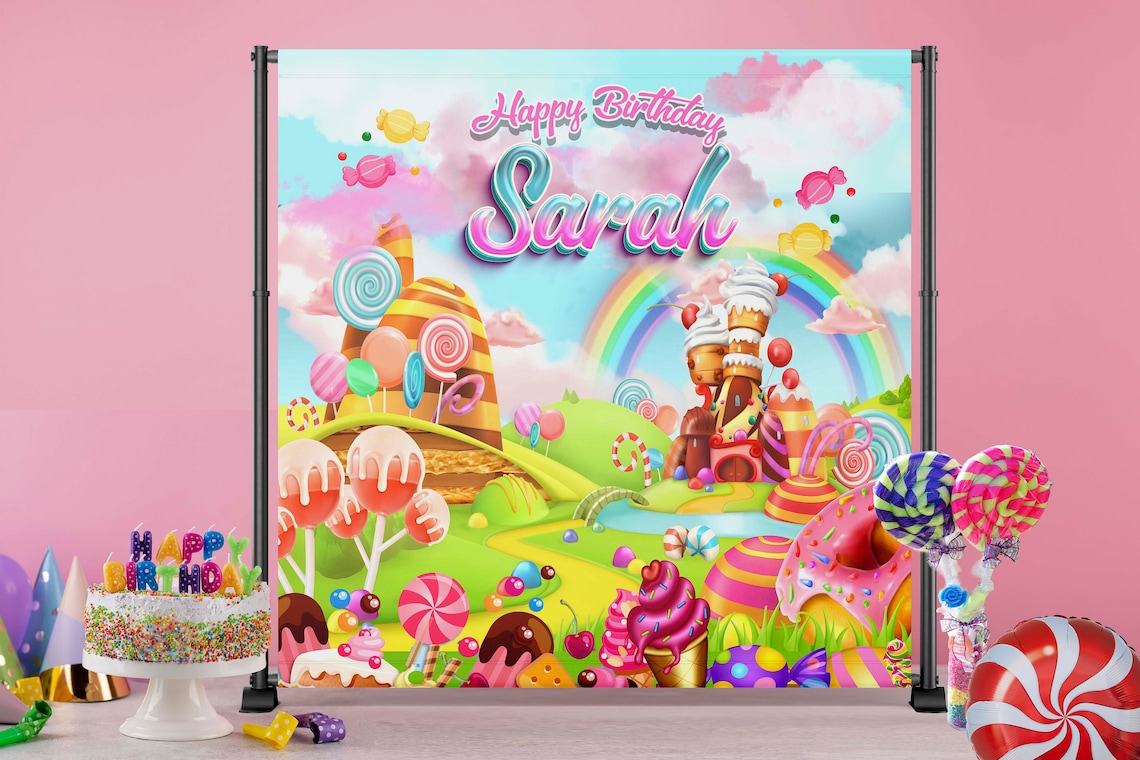 Candy Backdrop Printable Backdrop Digital Backdrop Sweets - Etsy