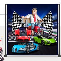 Race Car Backdrop, Ferrari Invitation, Cars Invitation,lamborghini Race ...