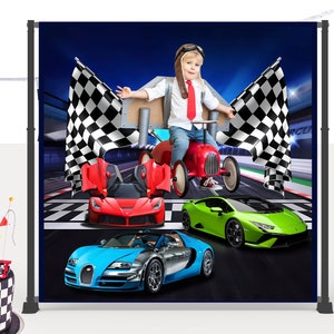 Race Car Backdrop, Ferrari Invitation, Cars Invitation,lamborghini Race ...