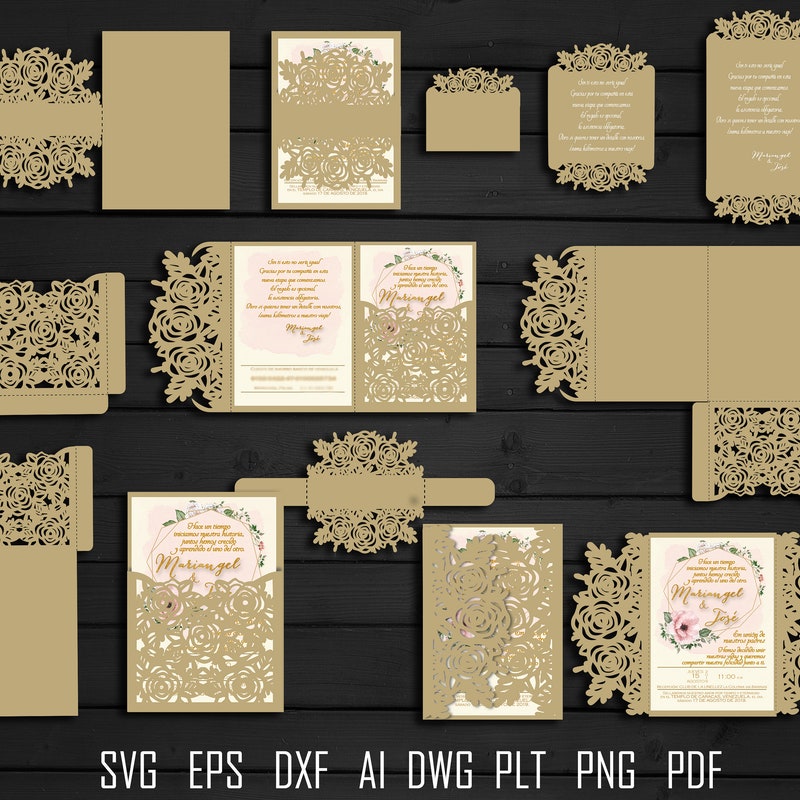 Wedding Invitation Svg - Etsy