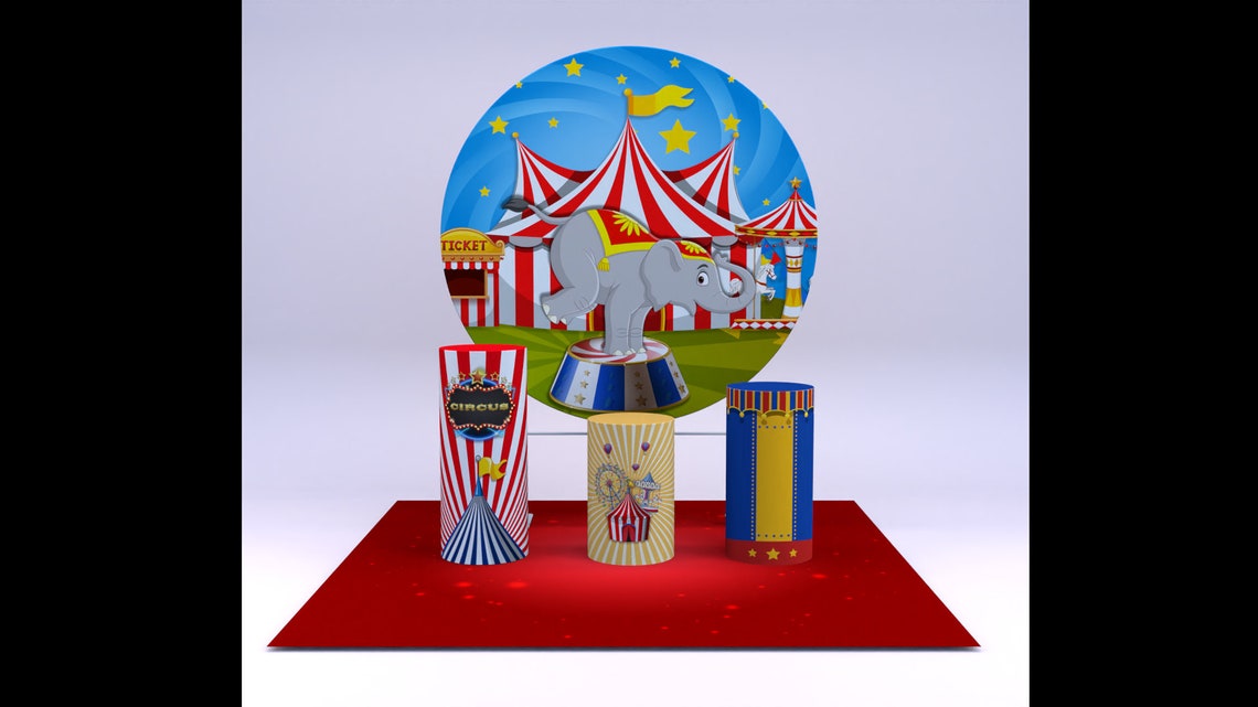 Circus Backdrop Circus Birthday Party Circus Banner - Etsy