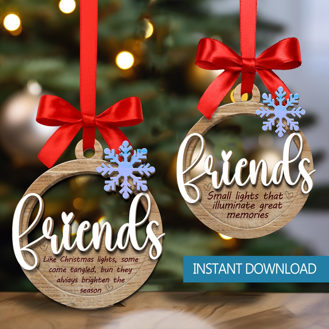 Christmas Ornament “friends” – Digital Download SVG + PDF - Etsy