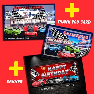 Race Car Invitation Ferrari Invitation Cars - Etsy