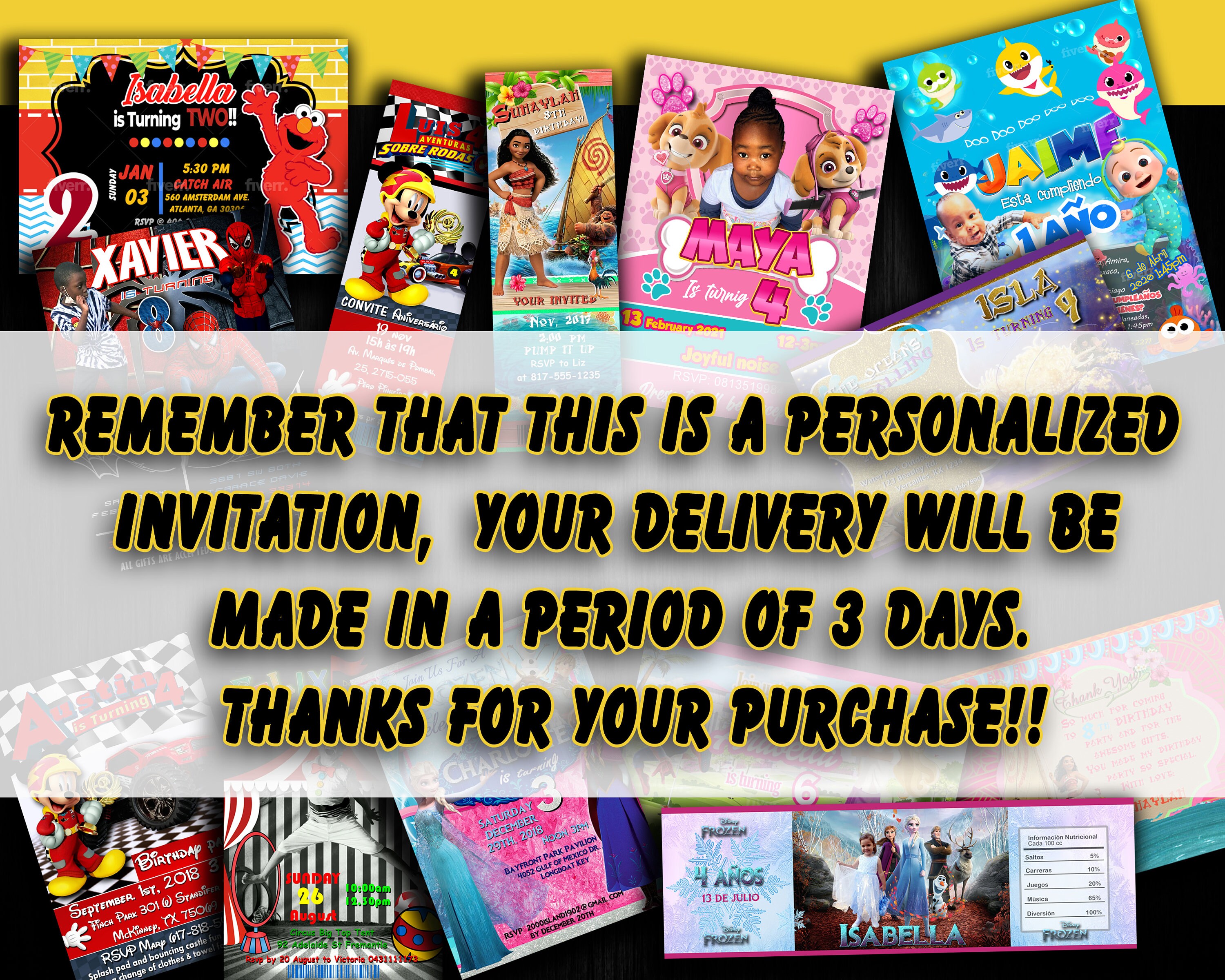 DIGITAL Custom Invitation Design From Scratch, Digital Custom ...